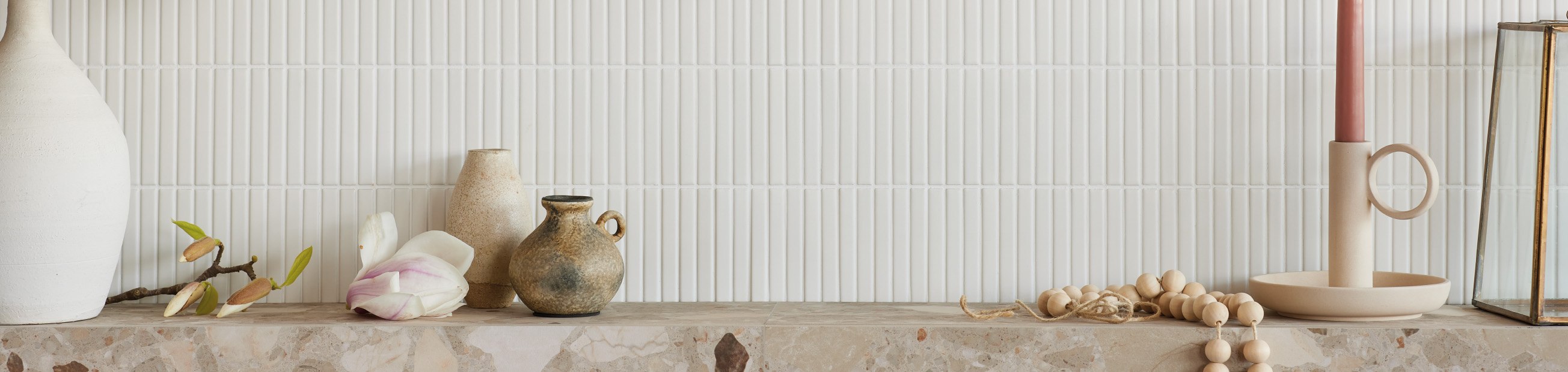 Katakana | White Kit Kat Mosaic Tile Collection | Free Delivery