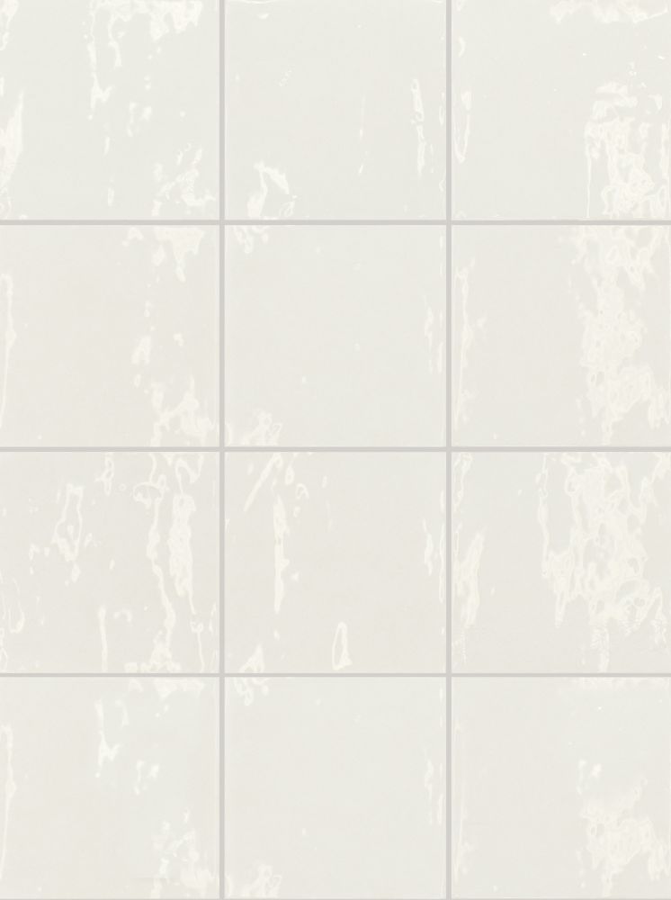Fellini Bianco Gloss Square 12.5x12.5cm | Off White Zellige Style Wall Tile