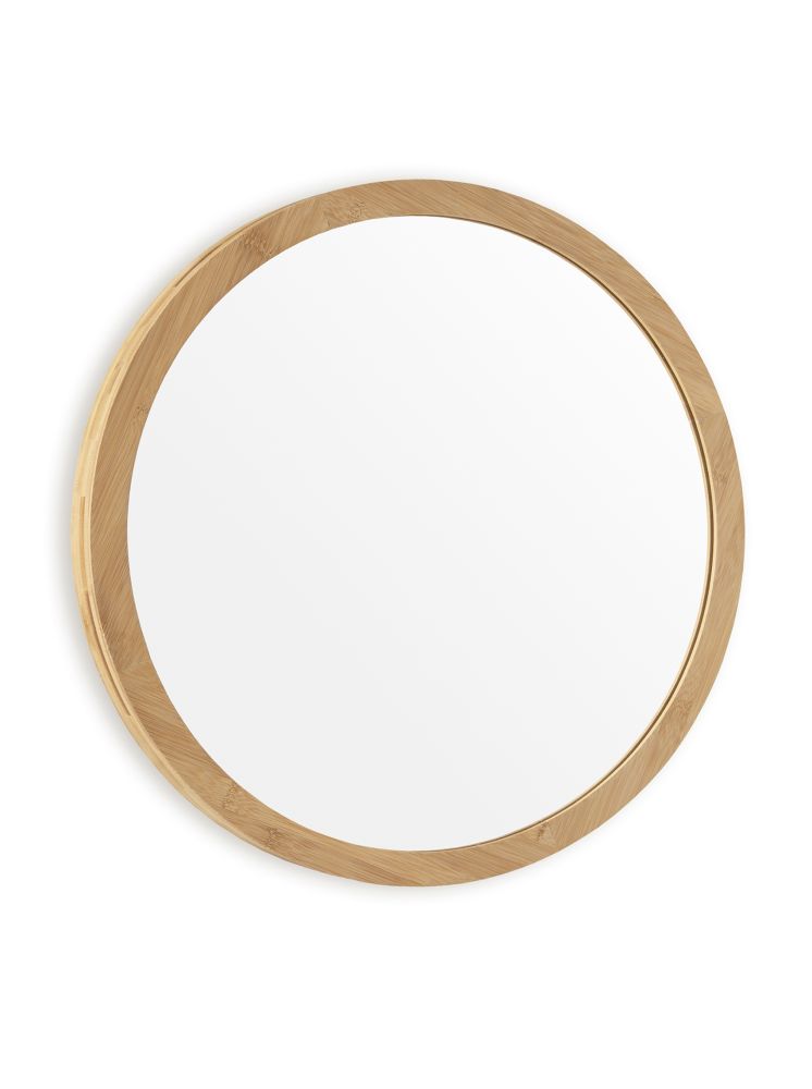 Hanoi Round Mirror 80 - Bamboo
