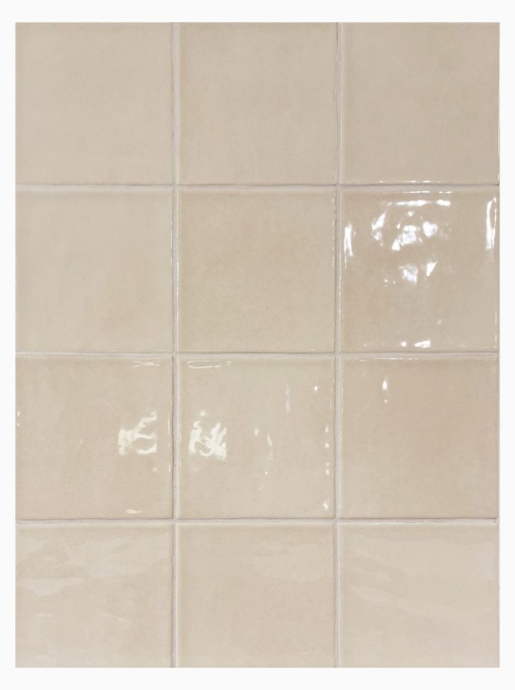 Tan-Tan Desert 10x10cm | Beige Zellige Style Wall Tile