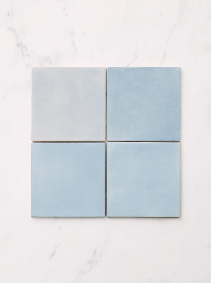 Bungalow 22 Pool Blue Square | Blue Glazed Square Wall Tile