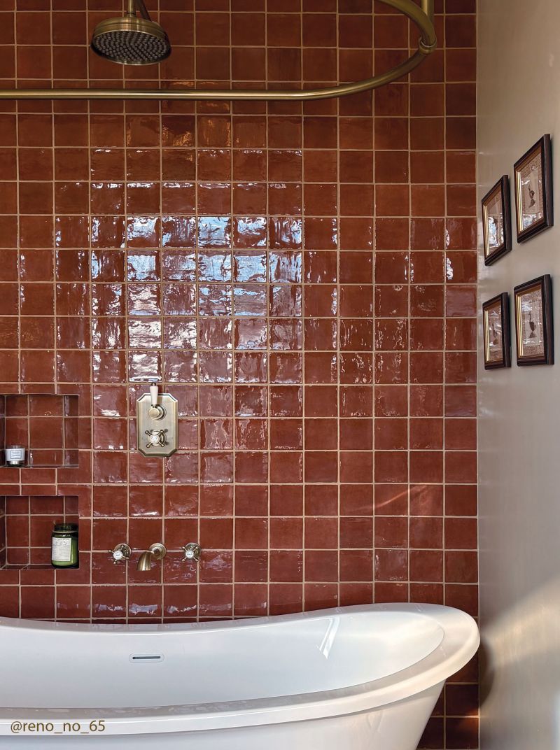 Tan-Tan Adobe 10x10cm | Deep Terracotta Zellige Style Wall Tile
