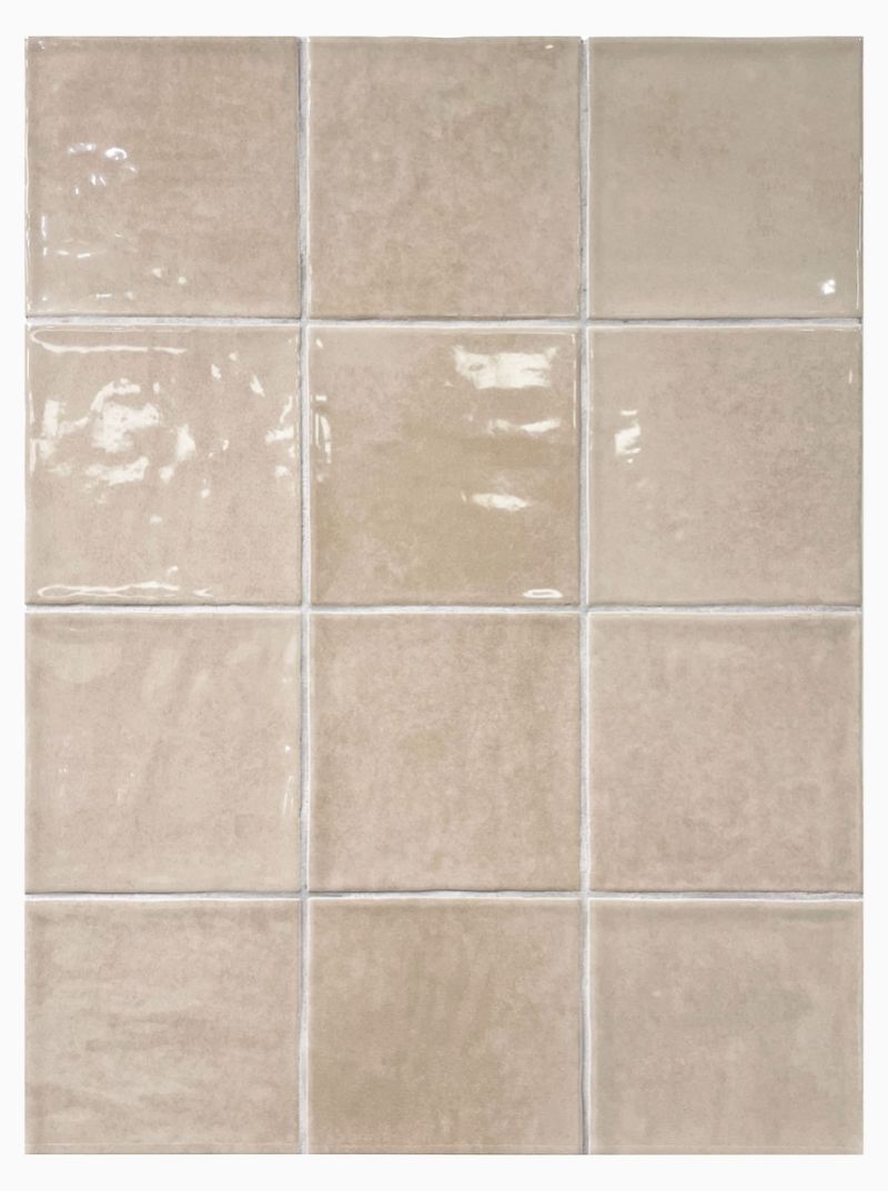 Tan-Tan Chickpea 10x10cm | Beige Zellige Style Wall Tile