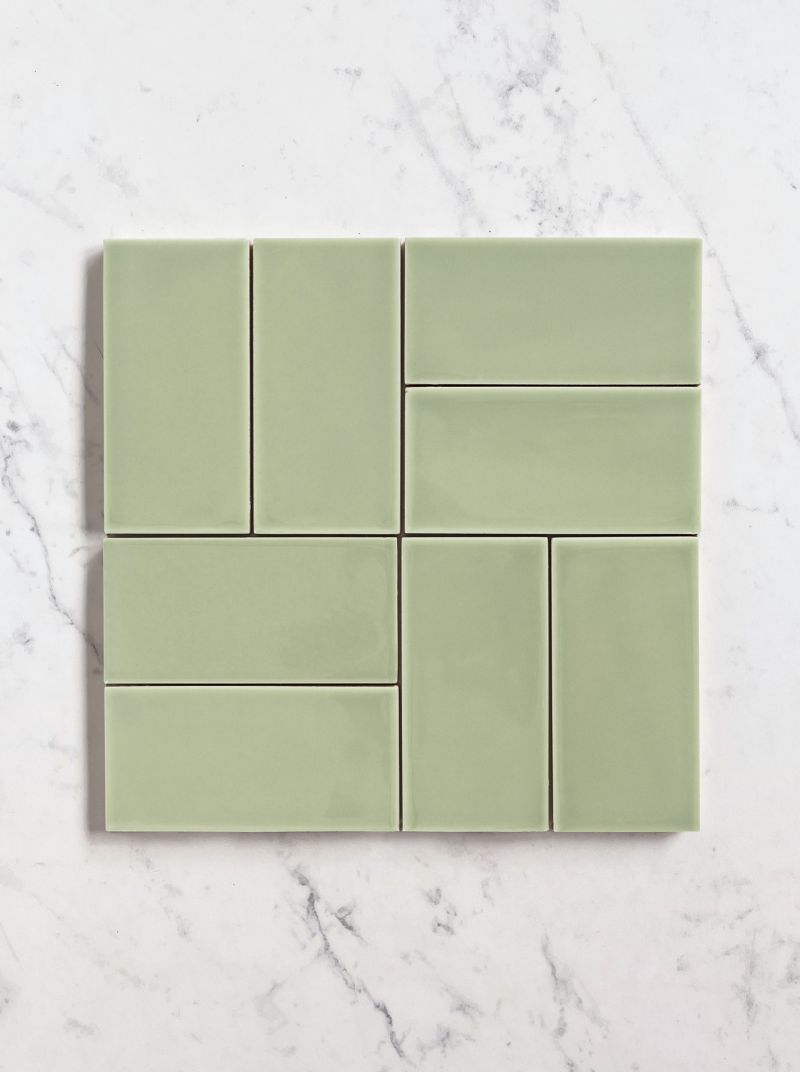 Idillio Olive Gloss | Olive Glazed Metro Wall Tile