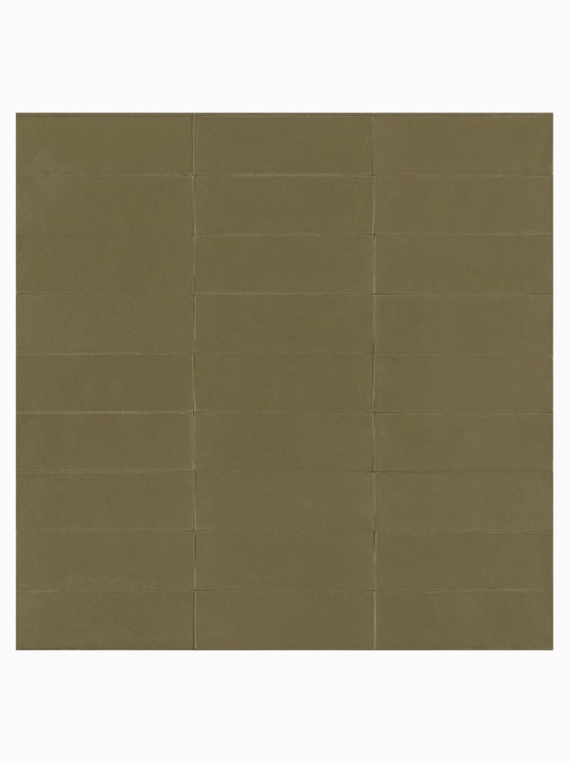 Tavolozza Moss 5x15cm | Green Matt Glazed Wall Tile