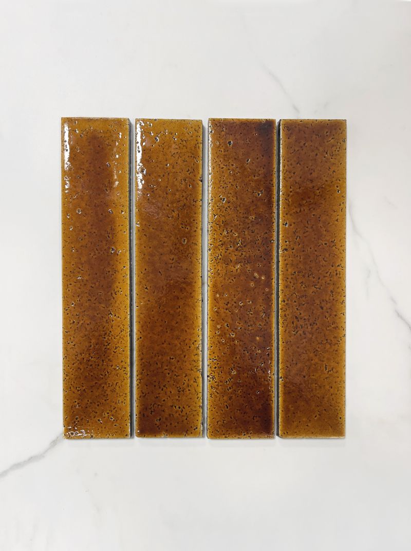 Williamsburg Brick Caramel Mill | Tan Handmade Slim Brick Tile