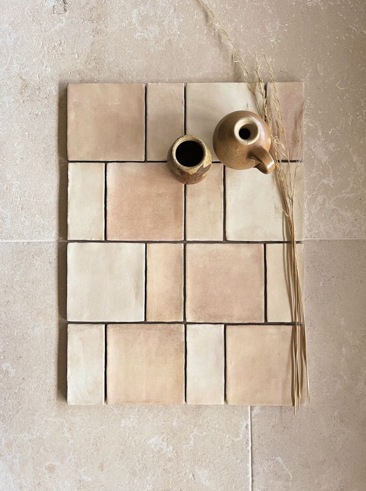 Barnfield Sand 12.2x12.2 | Terracotta Zellige Style Wall Tile