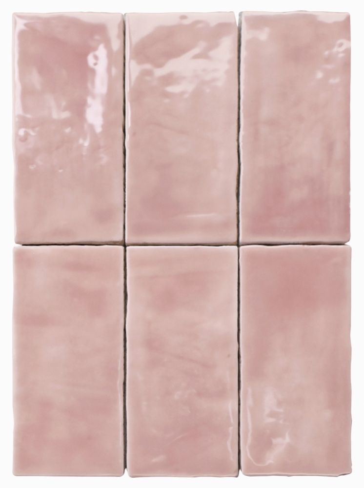 Pink Ceramic Tiles Ellie 5x5 Matte Ceramic Tile In Moss