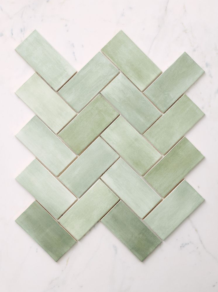Bungalow 22 Lawn Green Small Brick | Green Glazed Metro Wall Tile