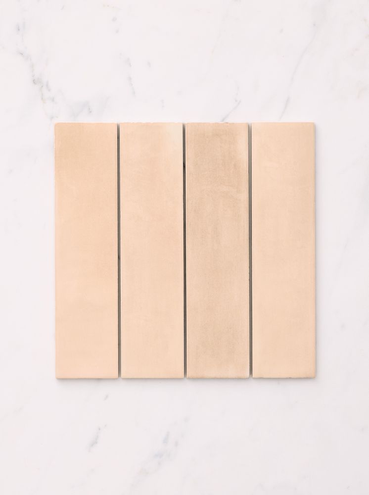 Bungalow 22 Peach Cocktail Long Brick | Peach Glazed Brick Wall Tile