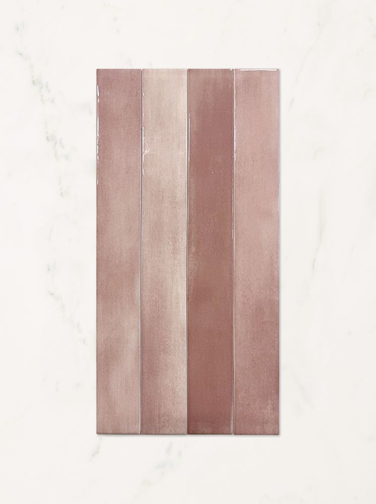 Bungalow 22 Pink Palace Slim Brick | Pink Glazed Wall Tile