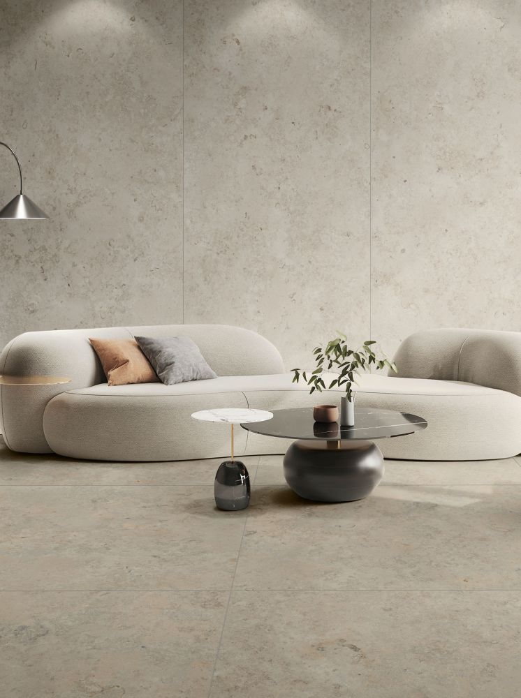 Dijon Porcelain Limestone 60x60cm | Stone Effect Porcelain Tile
