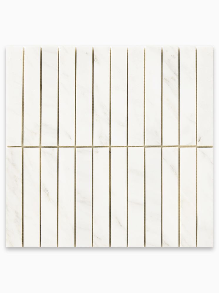 East Haven Large Kit Kat | White Marble Mosaic Wall & Floor Tile