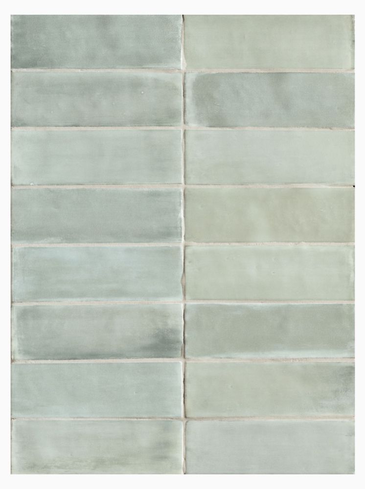 Fellini Oliva Matt 5.2x16cm | Green Zellige Style Wall Tile