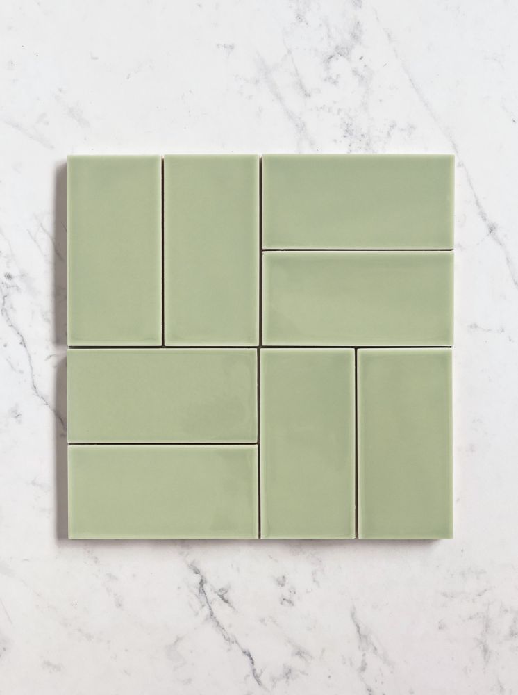 Idillio Olive Gloss | Olive Glazed Metro Wall Tile