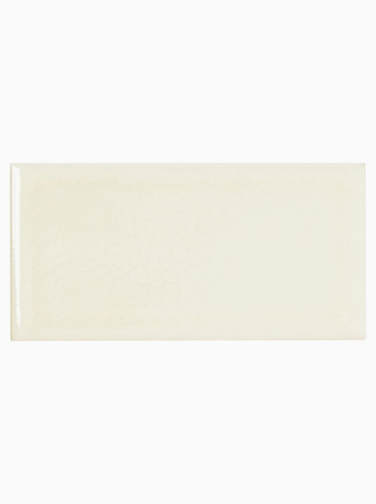 Metro Deco Grand Central 7.5x15cm | Cream Crackle Glazed Tile