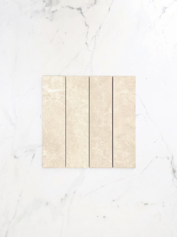Millbrook Marfil 7.5x30cm | Cream Marble Effect Porcelain Wall & Floor Tile
