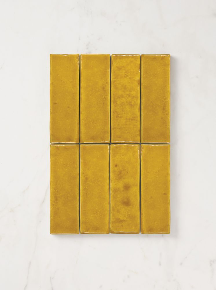 Monterey Mustard 5x15 | Yellow Glazed Metro Wall Tile