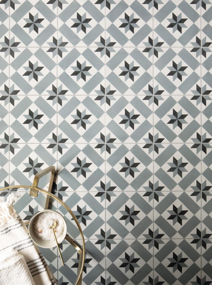 Old Havana Vedado | Monochrome Handmade Encaustic Cement Tile