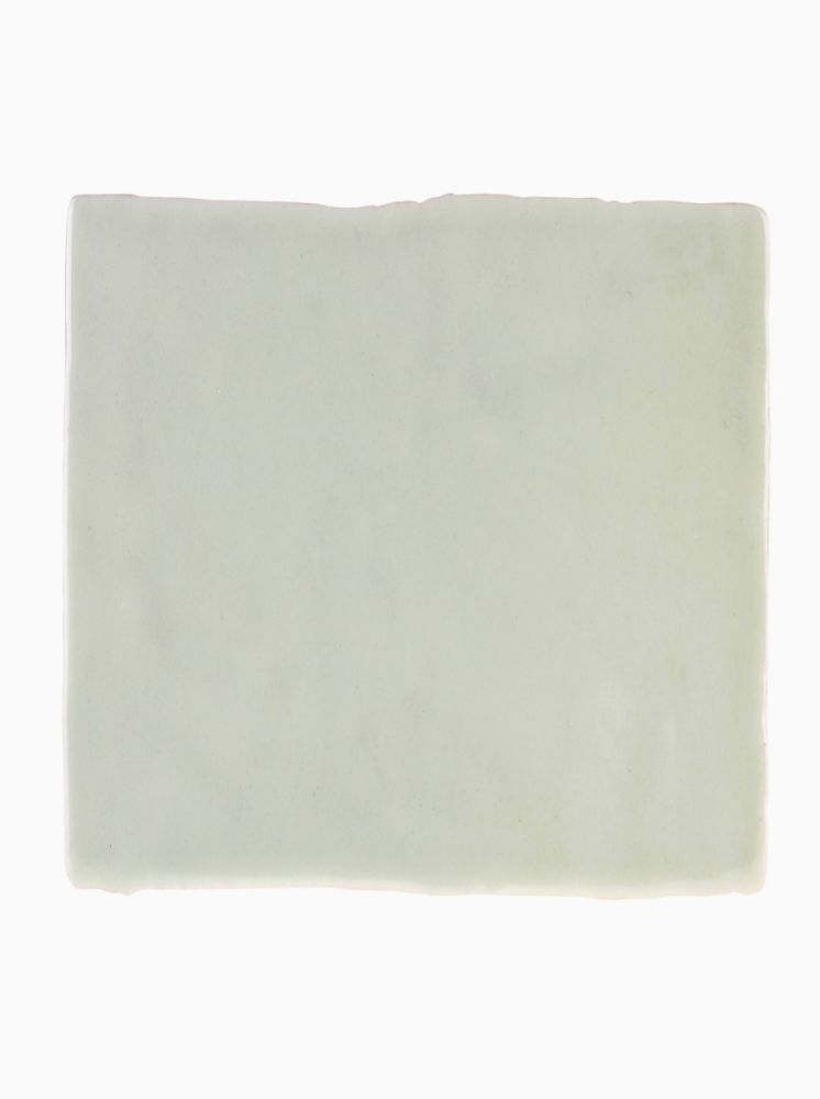Potters Glaze Leach | Pale Green Glazed Square Wall Tile