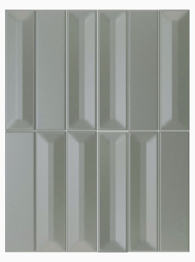 Scolpito Verde Matt | Green Glazed Relief Mosaic Wall Tile