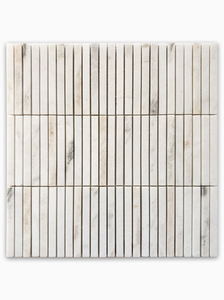 Spring Haven Small Kit Kat | White Marble Mosaic Wall & Floor Tile