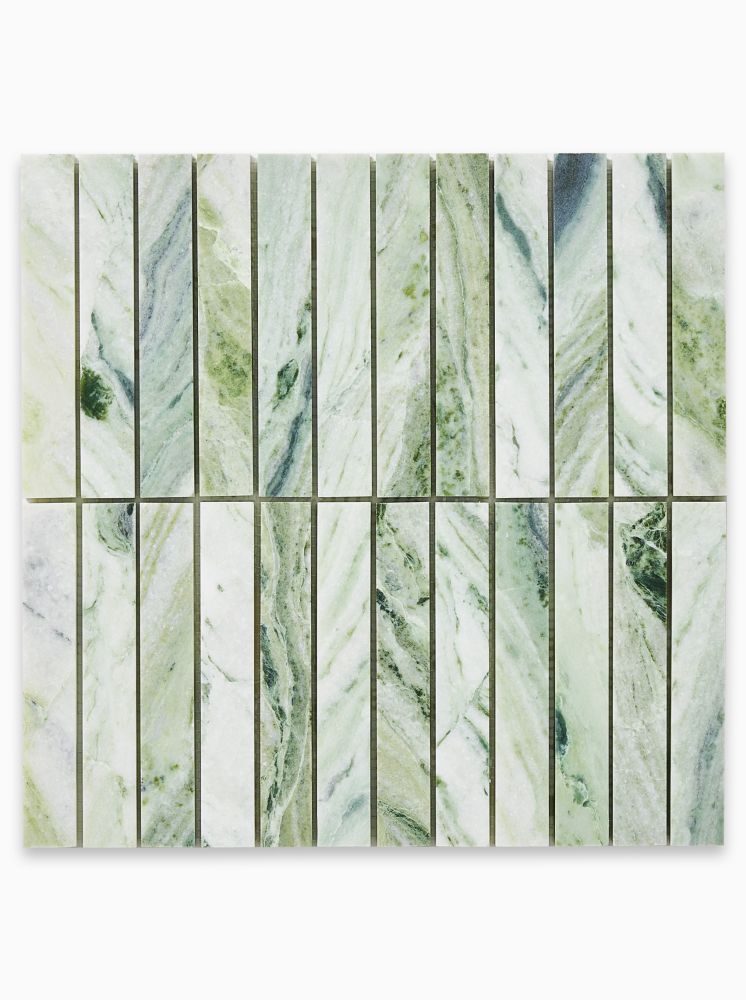 Summer Haven Large Kit Kat | Green Marble Mosaic Wall & Floor Tile
