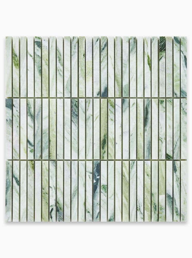 Summer Haven Small Kit Kat | Green Marble Mosaic Wall & Floor Tile