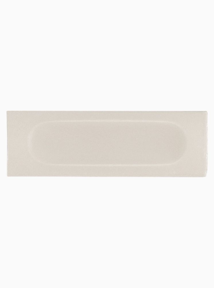 Tavolozza Linen Curve 5x15cm | Cream Matt Glazed Relief Wall Tile
