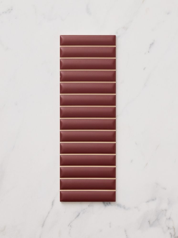 Tutti Flutti Cherry Matt | Burgundy Glazed Fluted Wall Tile