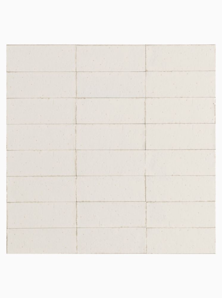 West Ridge Clark 7.5x20cm | White Pitted Brick Wall Tile