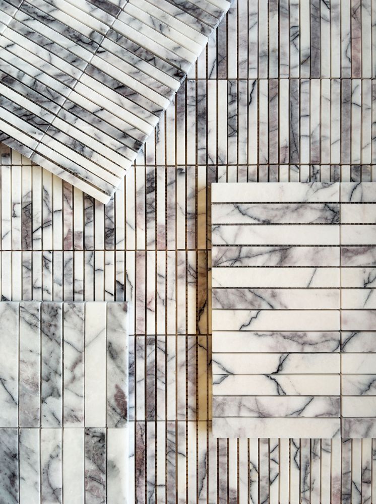 Winter Haven Small Kit Kat | Viola Marble Mosaic Wall & Floor Tile