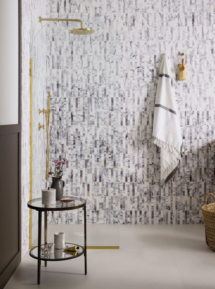 Winter Haven Large Kit Kat | Viola Marble Mosaic Wall & Floor Tile