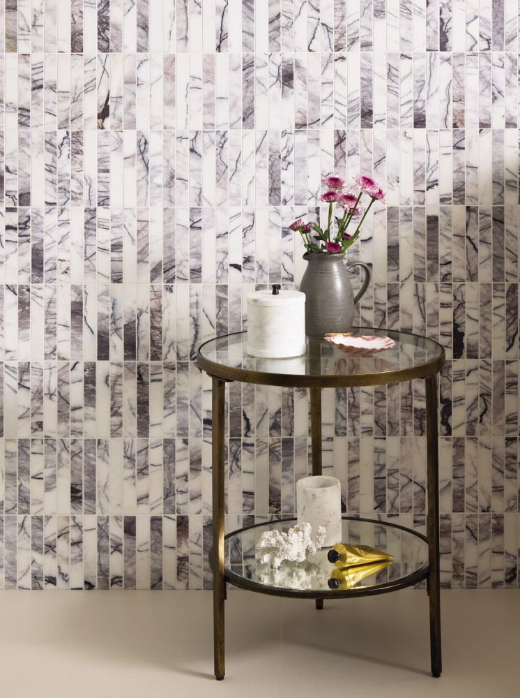 Winter Haven Large Kit Kat | Viola Marble Mosaic Wall & Floor Tile