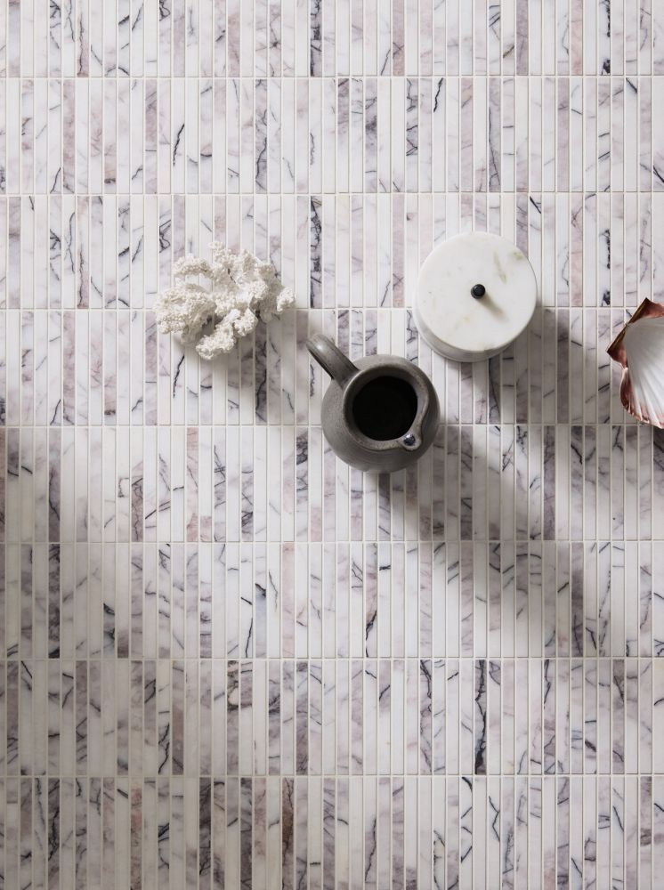Winter Haven Small Kit Kat | Viola Marble Mosaic Wall & Floor Tile