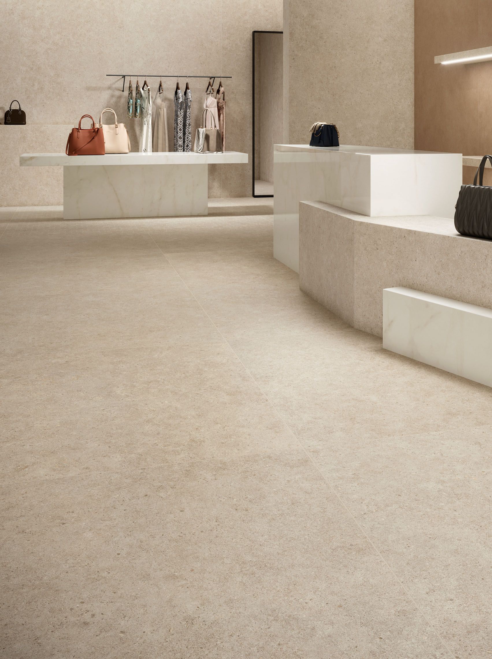 Allaperto Stone Ivory 60x60 | Stone Effect Porcelain Tile