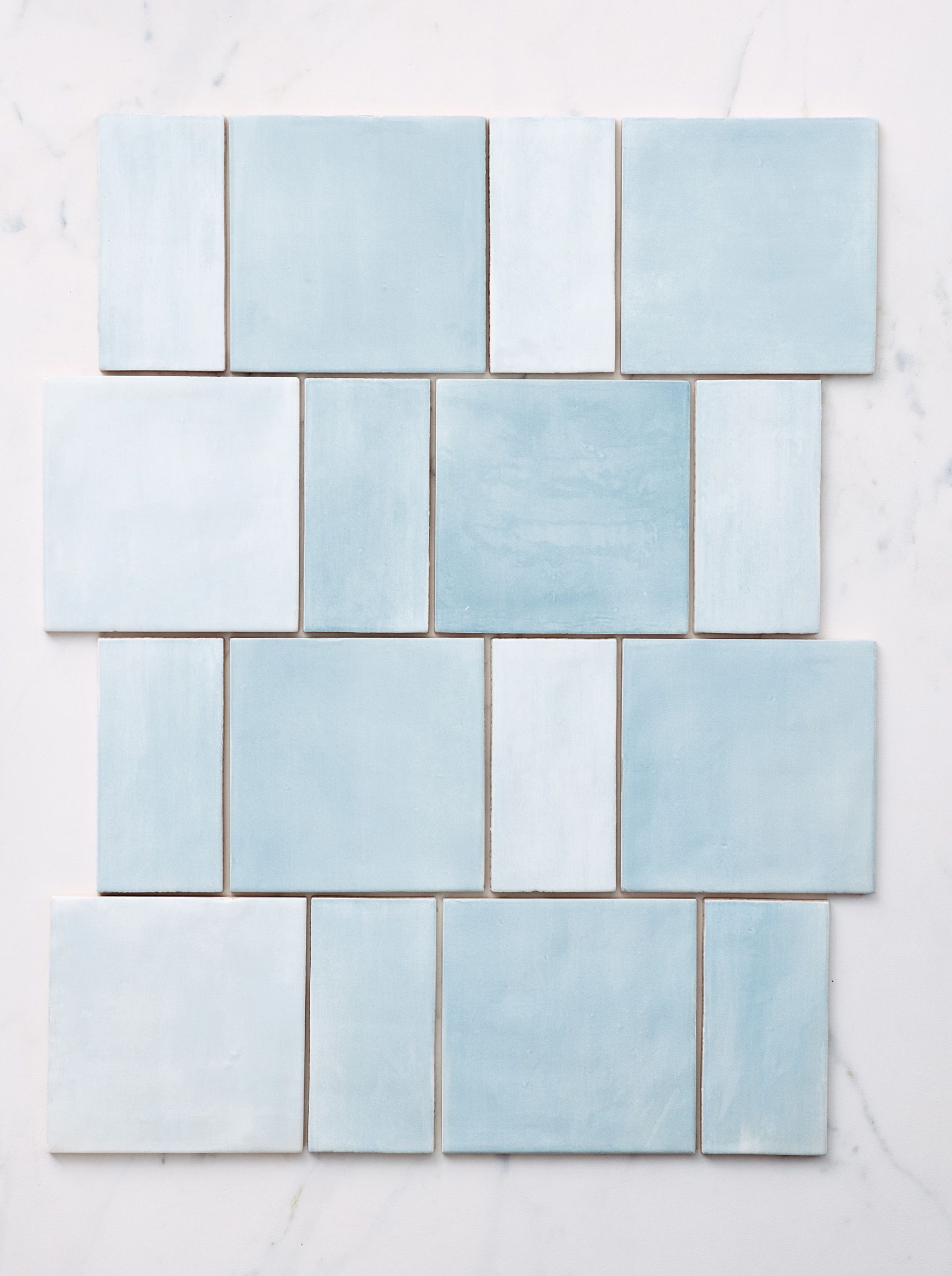 Bungalow 22 Pool Blue Square | Blue Glazed Square Wall Tile