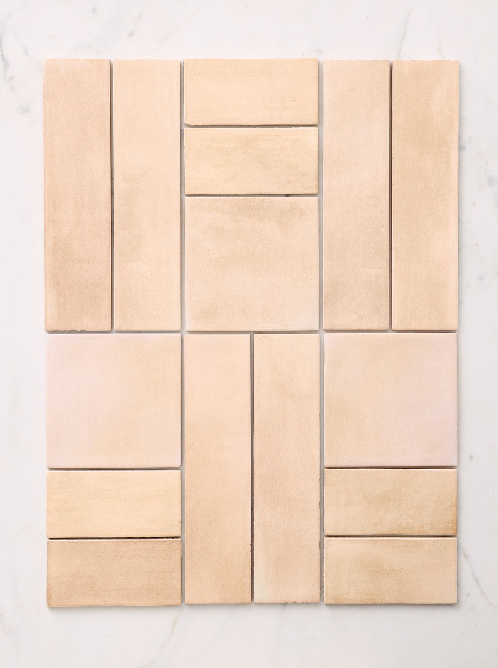 Bungalow 22 Peach Cocktail Long Brick | Peach Glazed Brick Wall Tile