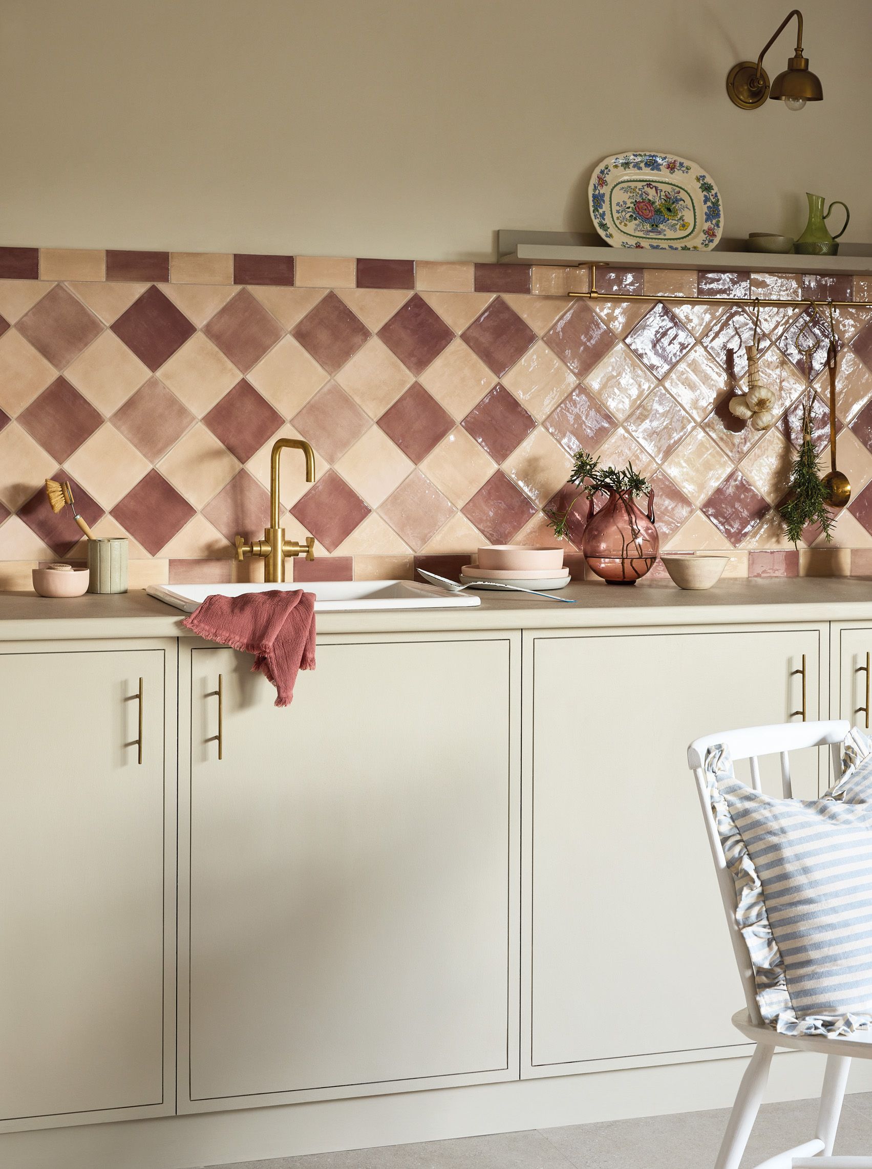 Bungalow 22 Pink Palace Small Brick | Dusty-Pink Glazed Metro Wall Tile