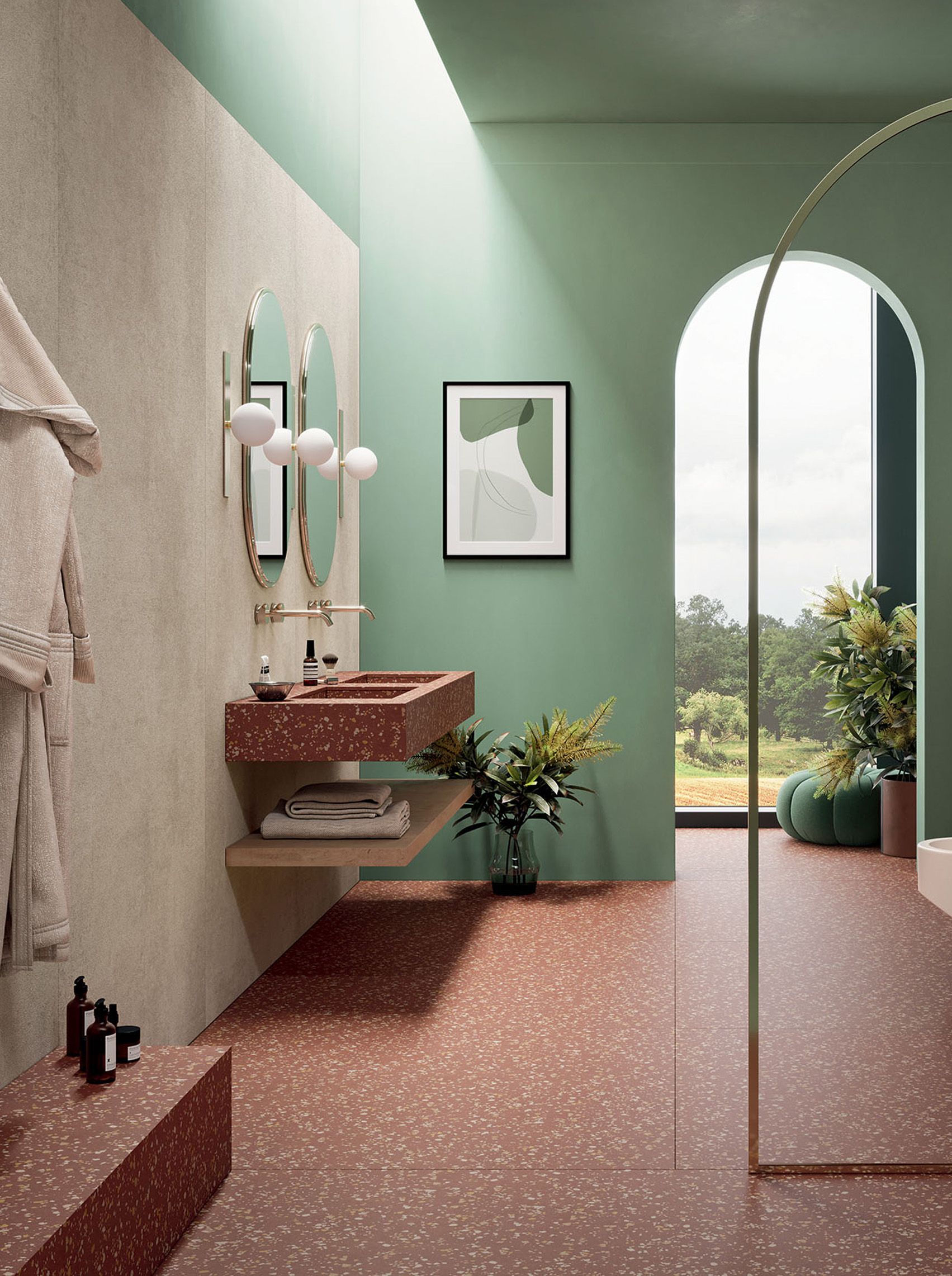 Cornucopia Rose 60x60cm | Terrazzo Effect Porcelain Tile