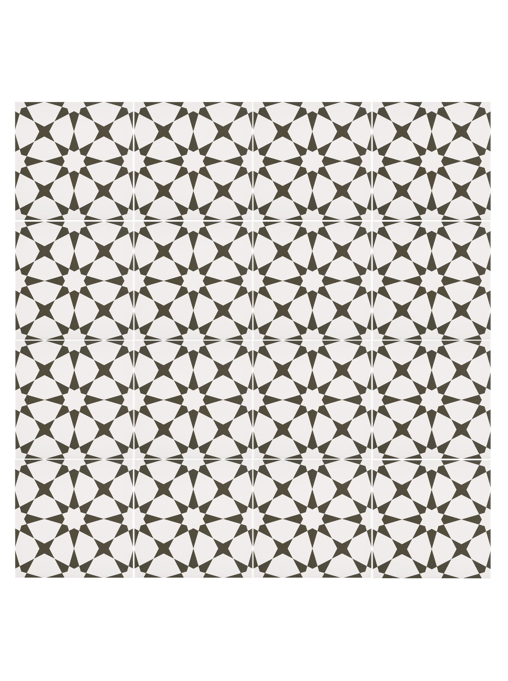 Discotheque Tina | Black & White Patterned Porcelain Tile