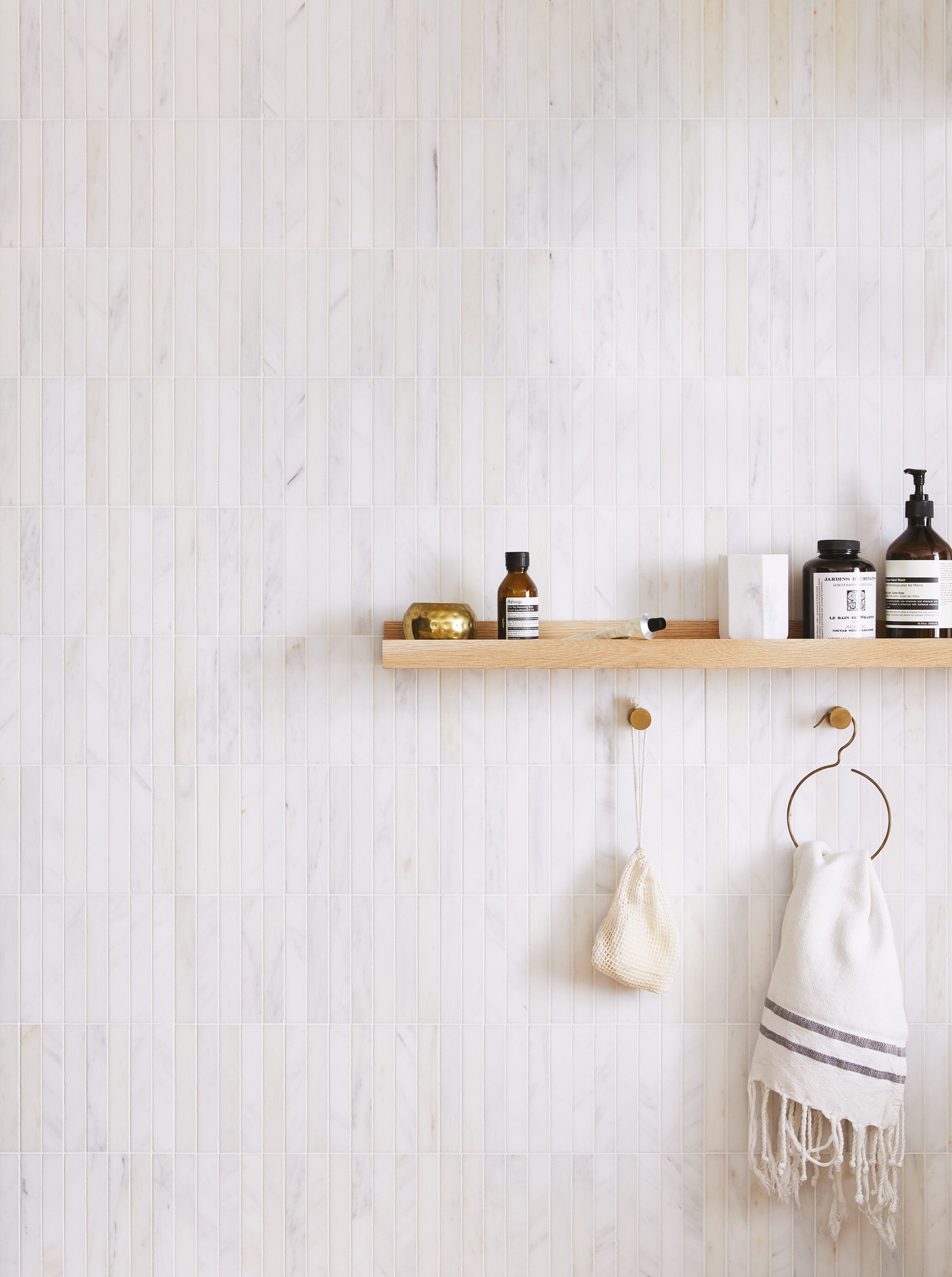 East Haven Large Kit Kat | White Marble Mosaic Wall & Floor Tile