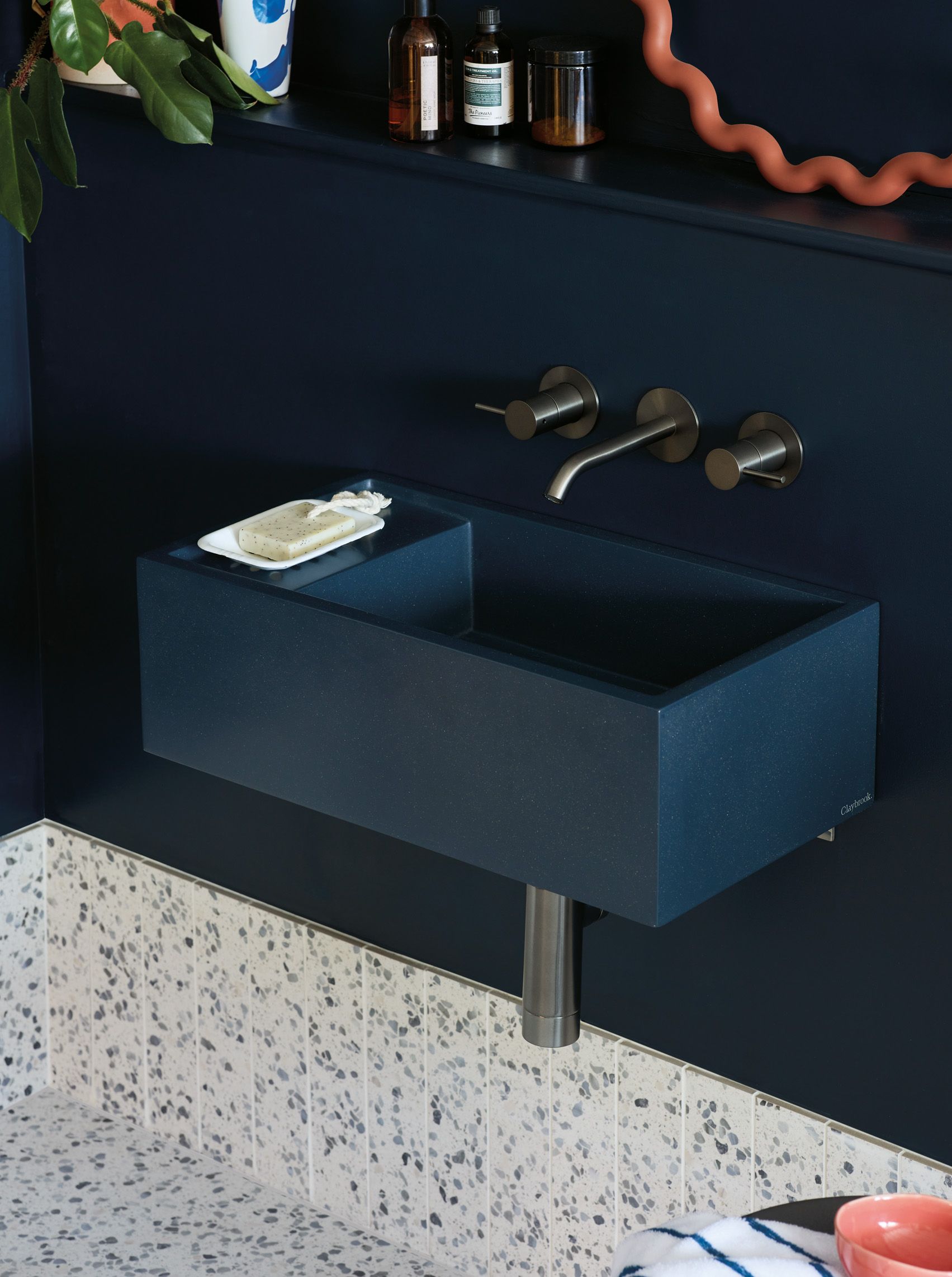 Hockley Brook Wall Mounted 3 Hole Basin Mixer