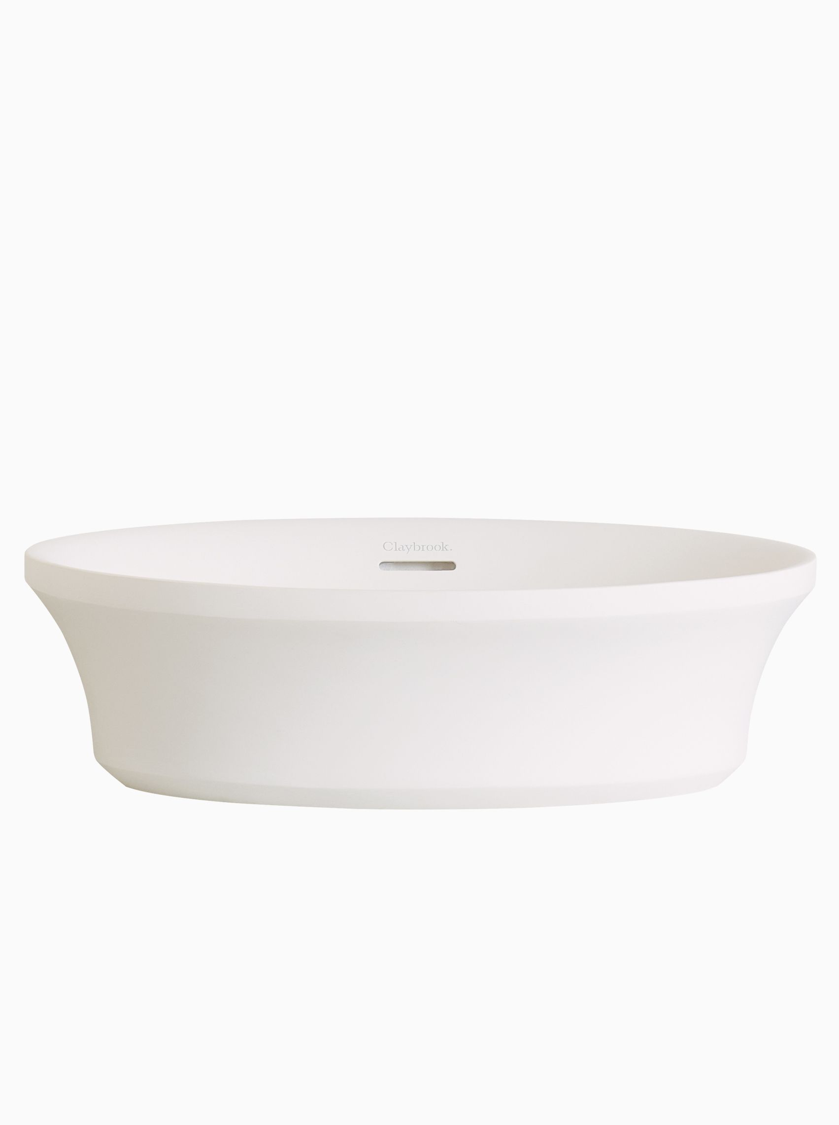 Flute Marbleform Oval Basin | Composite Stone