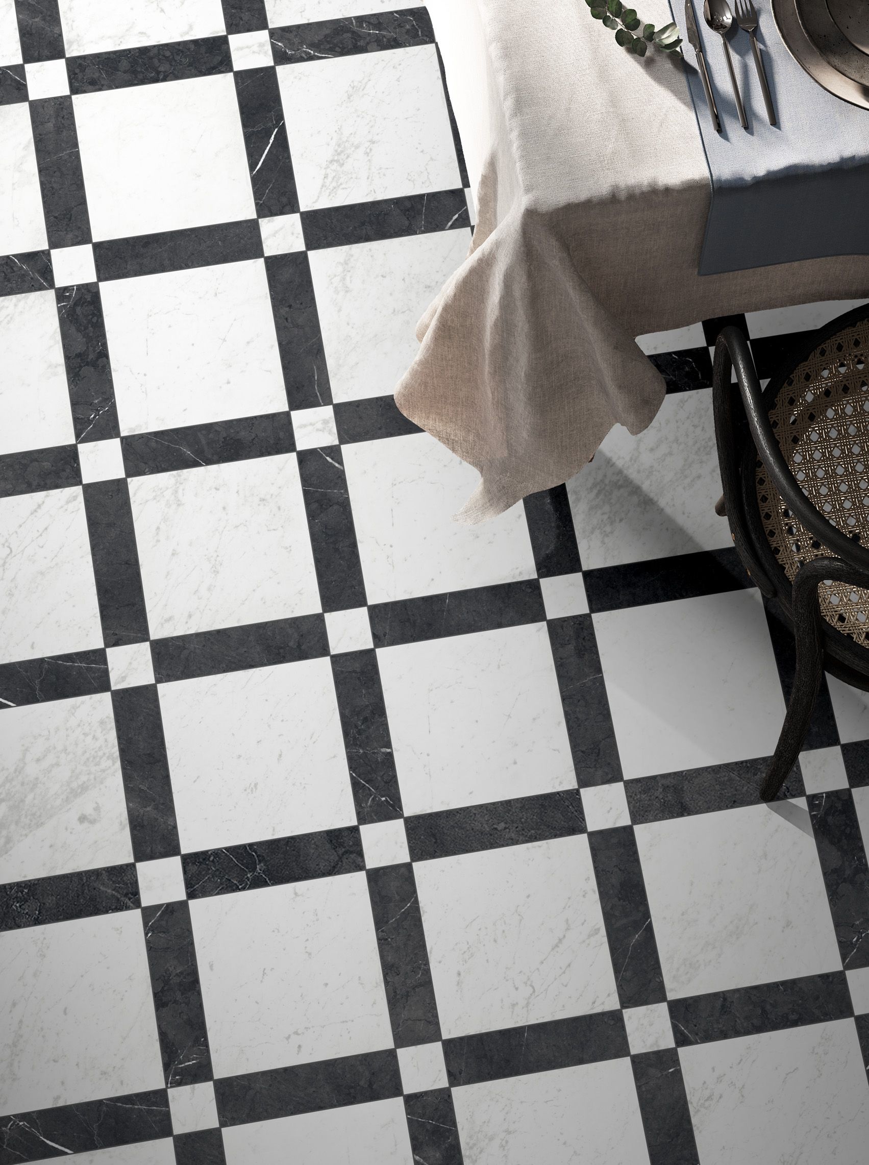 Millbrook Carrara 7.5x7.5cm | White Marble Effect Porcelain Tile