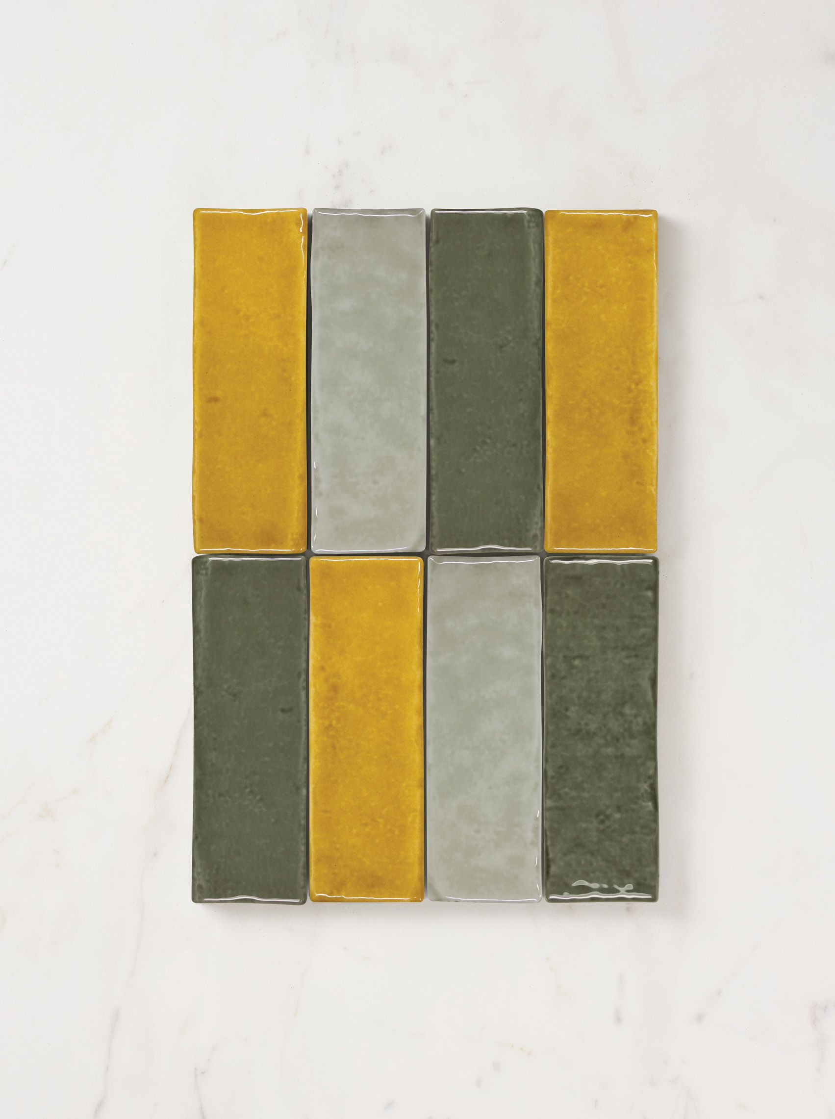 Monterey Seaweed 5x15 | Green Glazed Metro Wall Tile