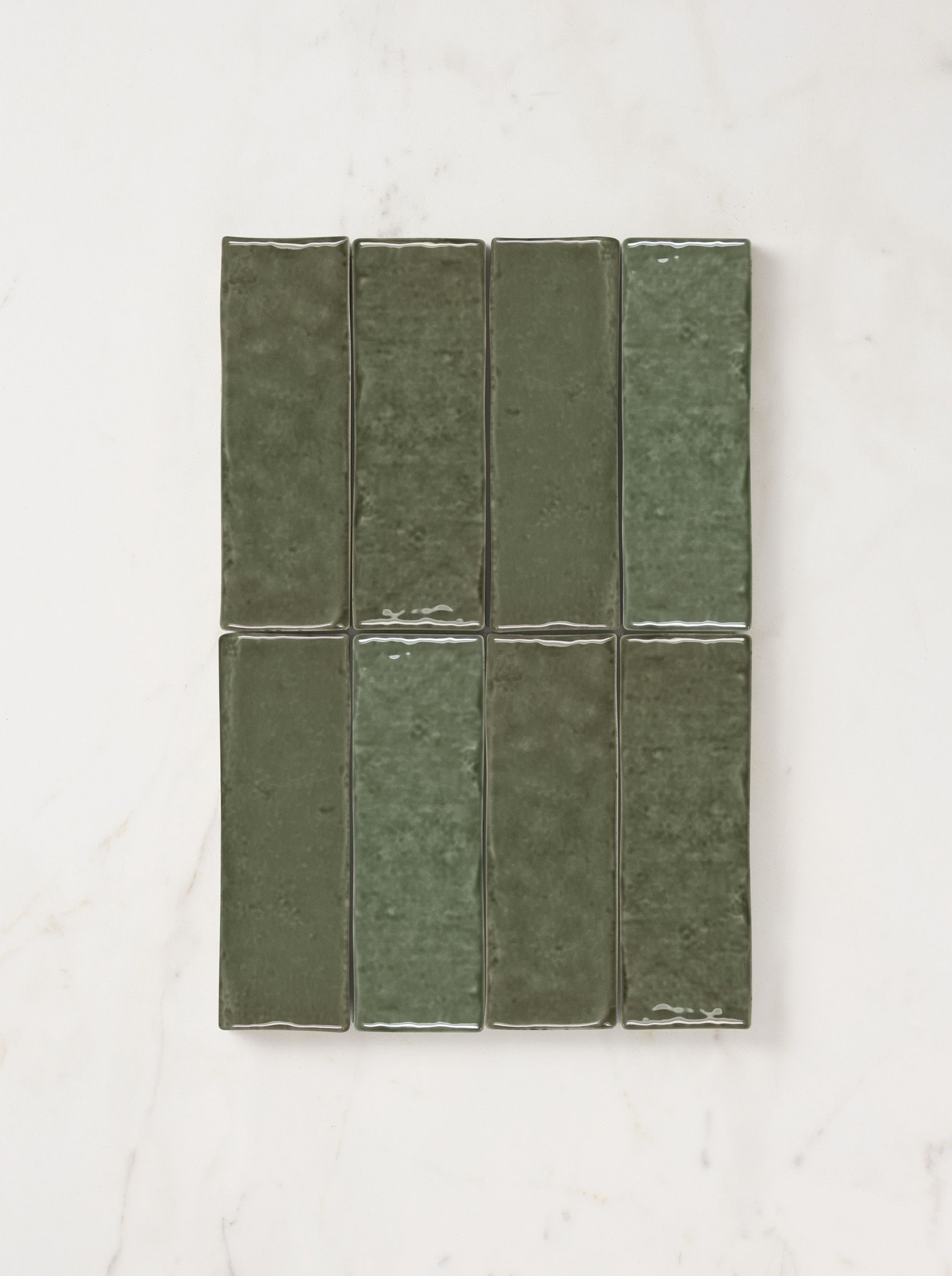 Monterey Seaweed 5x15 | Green Glazed Metro Wall Tile