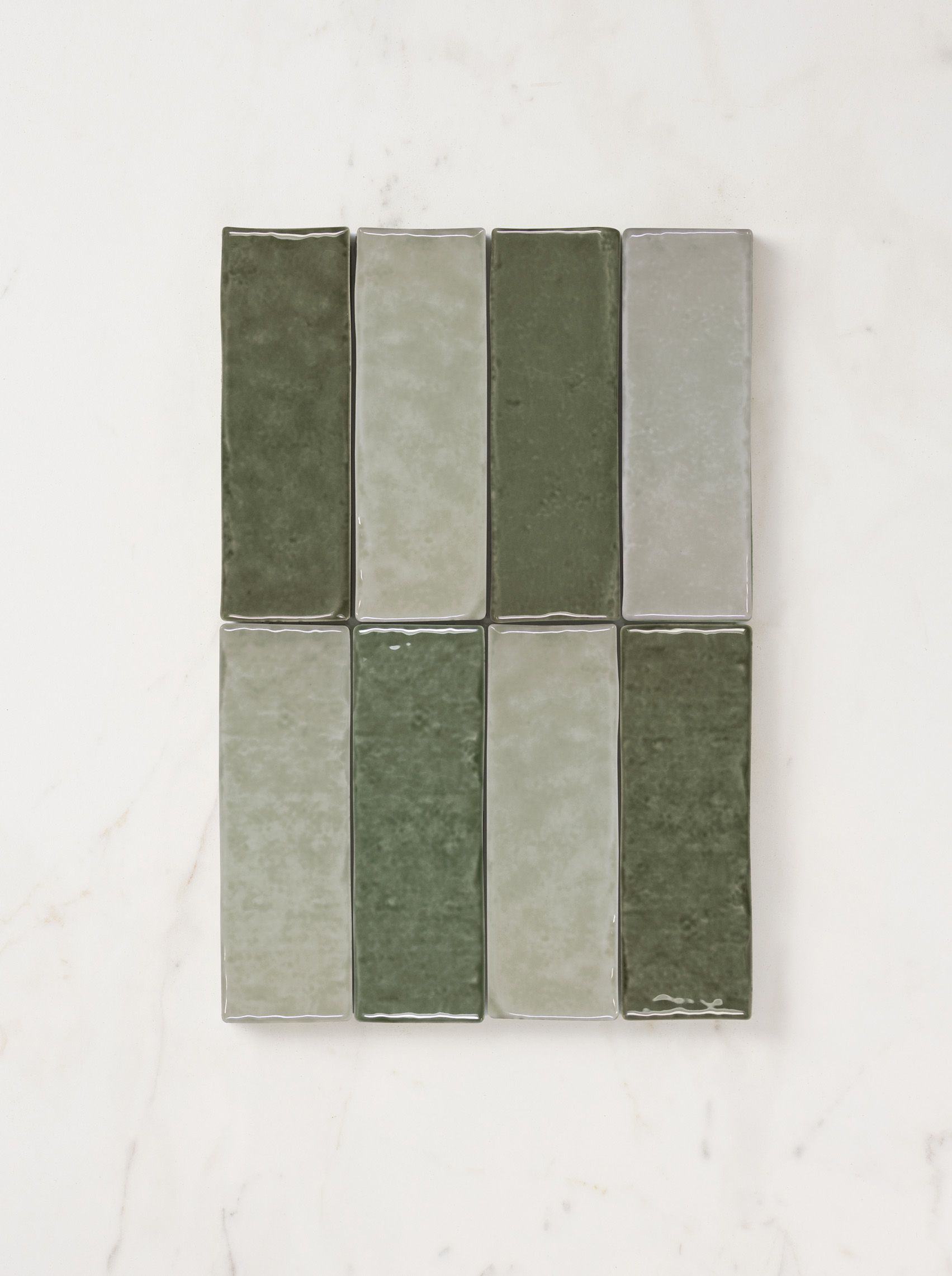 Monterey Seaweed 5x15 | Green Glazed Metro Wall Tile