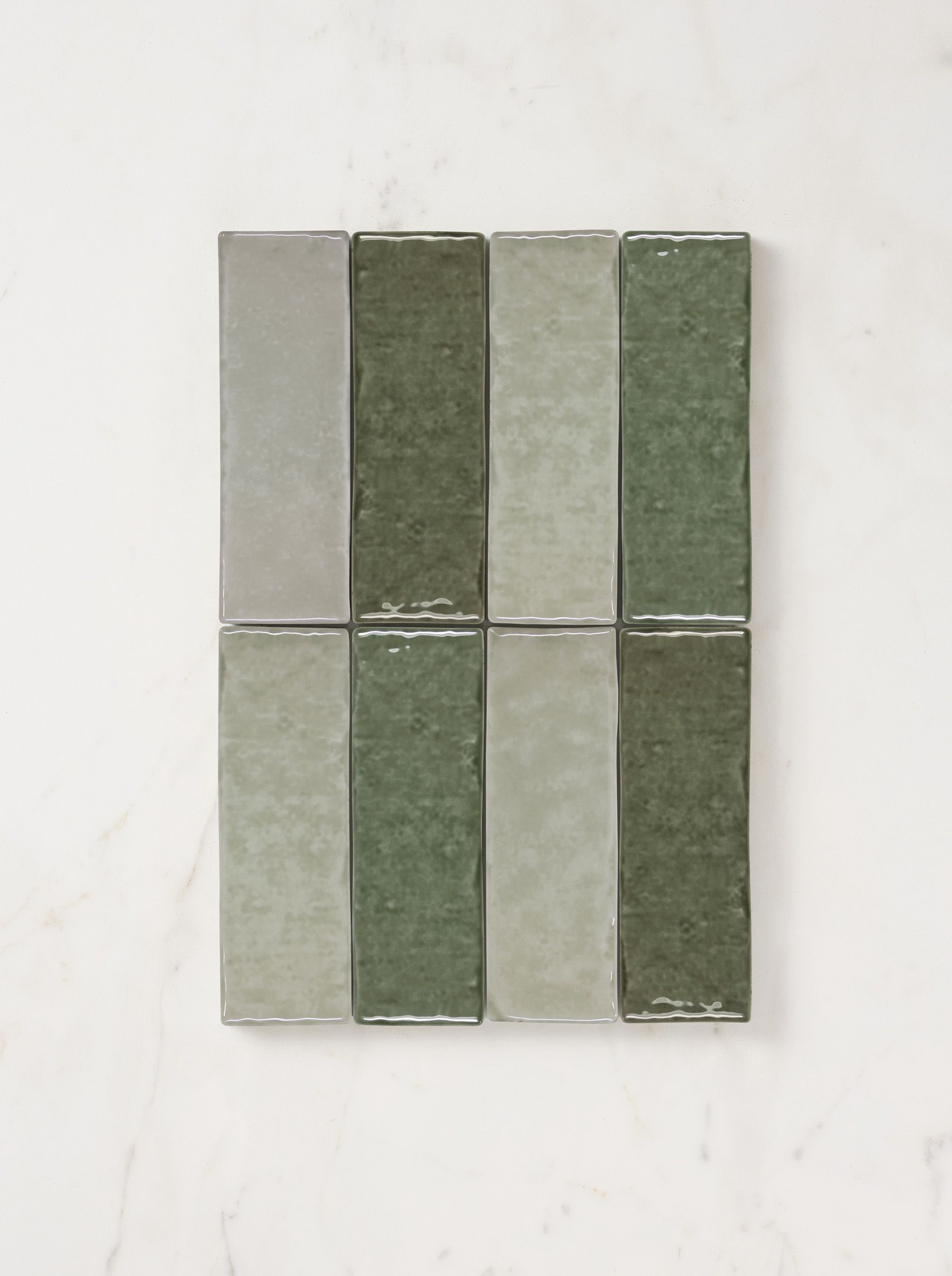 Monterey Seaweed 5x15 | Green Glazed Metro Wall Tile