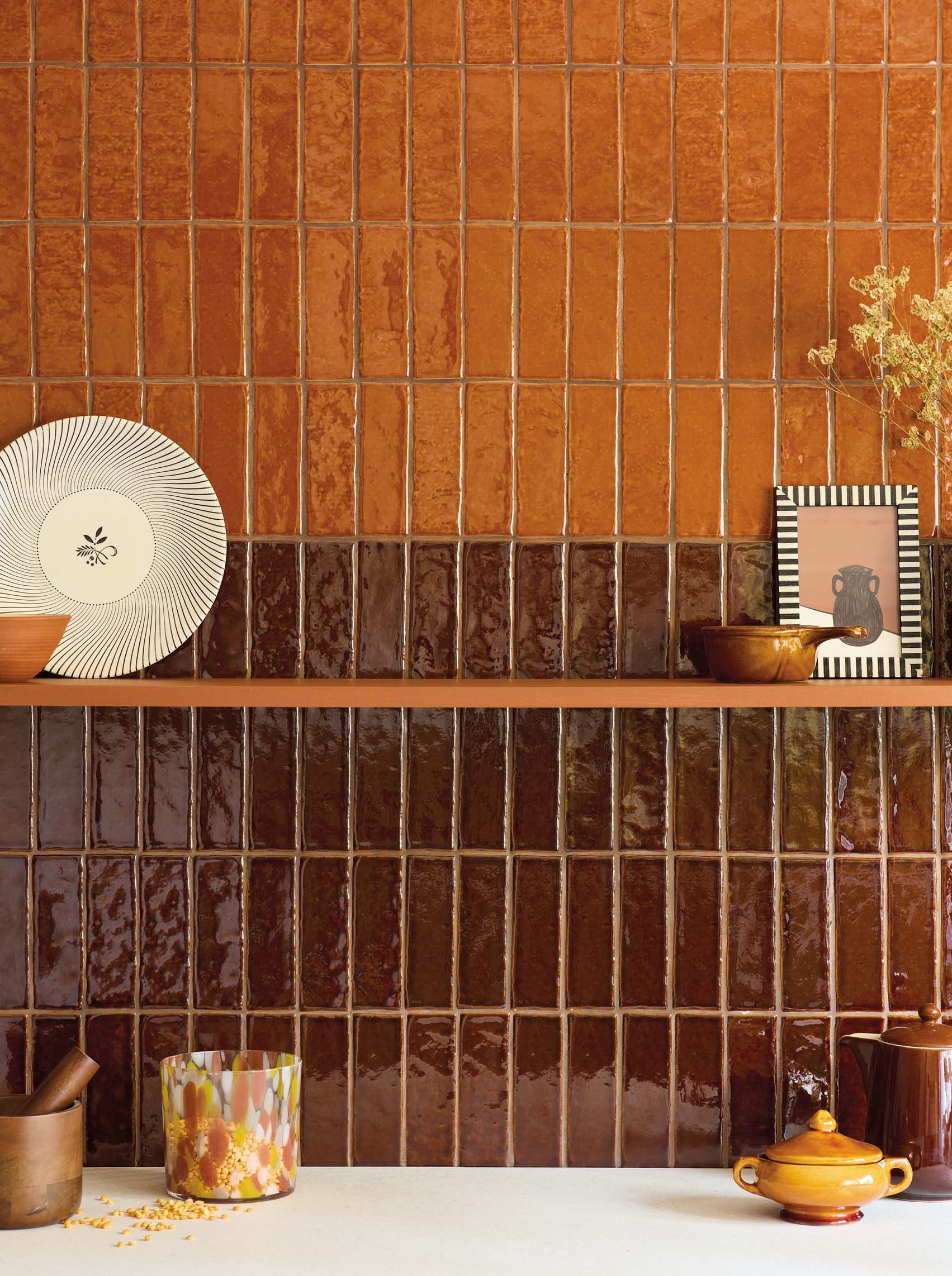 Monterey Chocolate 5x15 | Brown Glazed Metro Wall Tile
